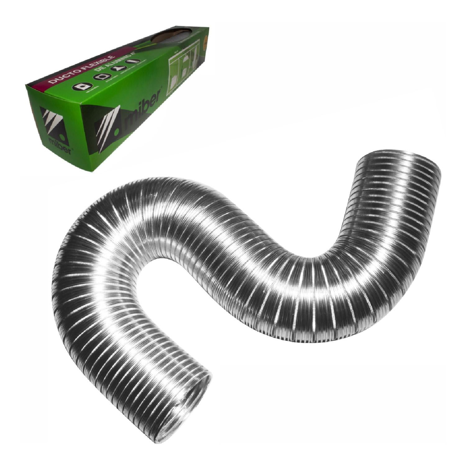 Ducto Flexible Aluminio Miber 4 Pulgadas de Diámetro x 2.40 mts ...