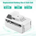 2 Pack 24V 6.0Ah Lithium-Ion Battery for Snow Joe+ Sun Joe 24 Vlot ...