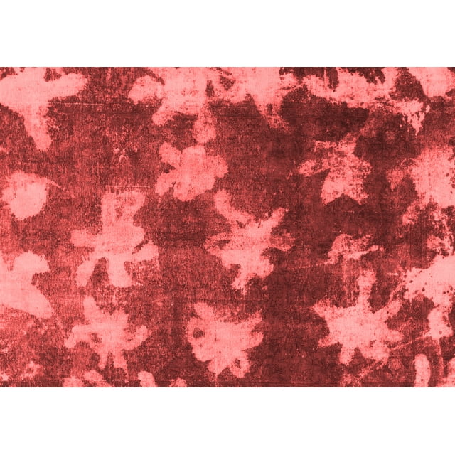 Ahgly Company Machine Washable Indoor Rectangle Abstract Red Modern ...