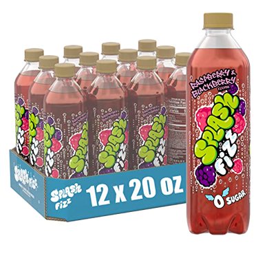 Splash Fizz, Black Cherry Flavor Sparkling Water Beverage, 20 Fl Oz ...