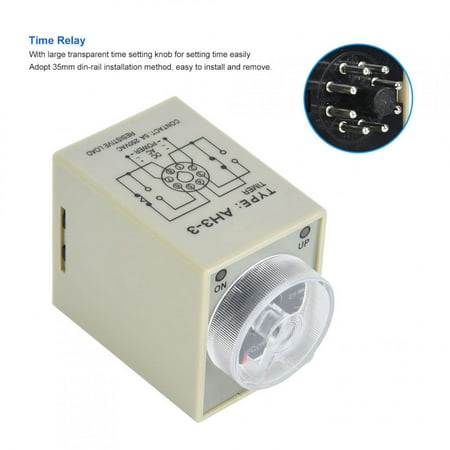 Time Relay, 30S 8 Pins Timer 35mm Din Rail Delay Relay 12V/24V/110V ...