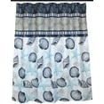 Serafina Home Coastal Shells Fabric Shower Curtain for Bathroom ...