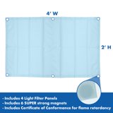 Educational Insights Light Filter Cover for Classroom in Tranquil Blue ...