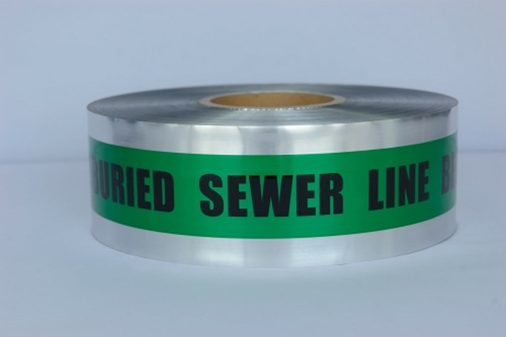 Detectable Underground Tape - Caution Buried Sewer Line Below - 2" X ...