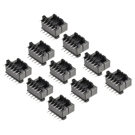 Uxcell Transformer Bobbin EE28 Vertical 6 with 6 Pin with Ferrite Core Halves 10 Set | Walmart ...