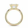 2ct Emerald Cut Bezel Set East West Lab Grown Diamond Engagement Ring ...