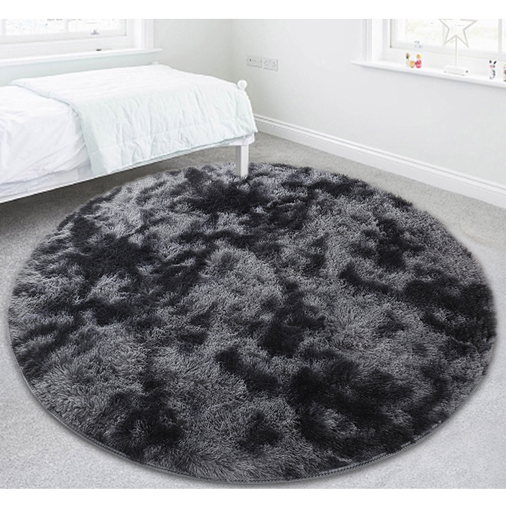YouLoveIt Round Rug Home Decor Floor Rugs Circle Carpets Plush Shag ...