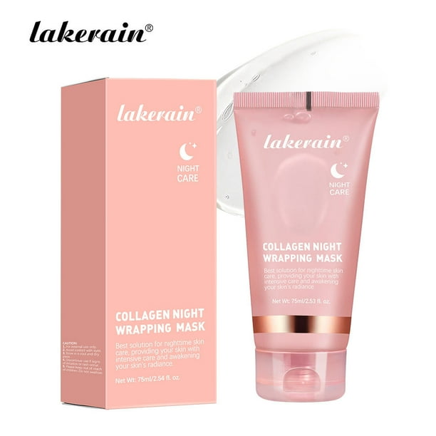 Lakerain Collagen Night Cream Mask Mascarilla de colágeno para untar, exfoliación y limpieza ...