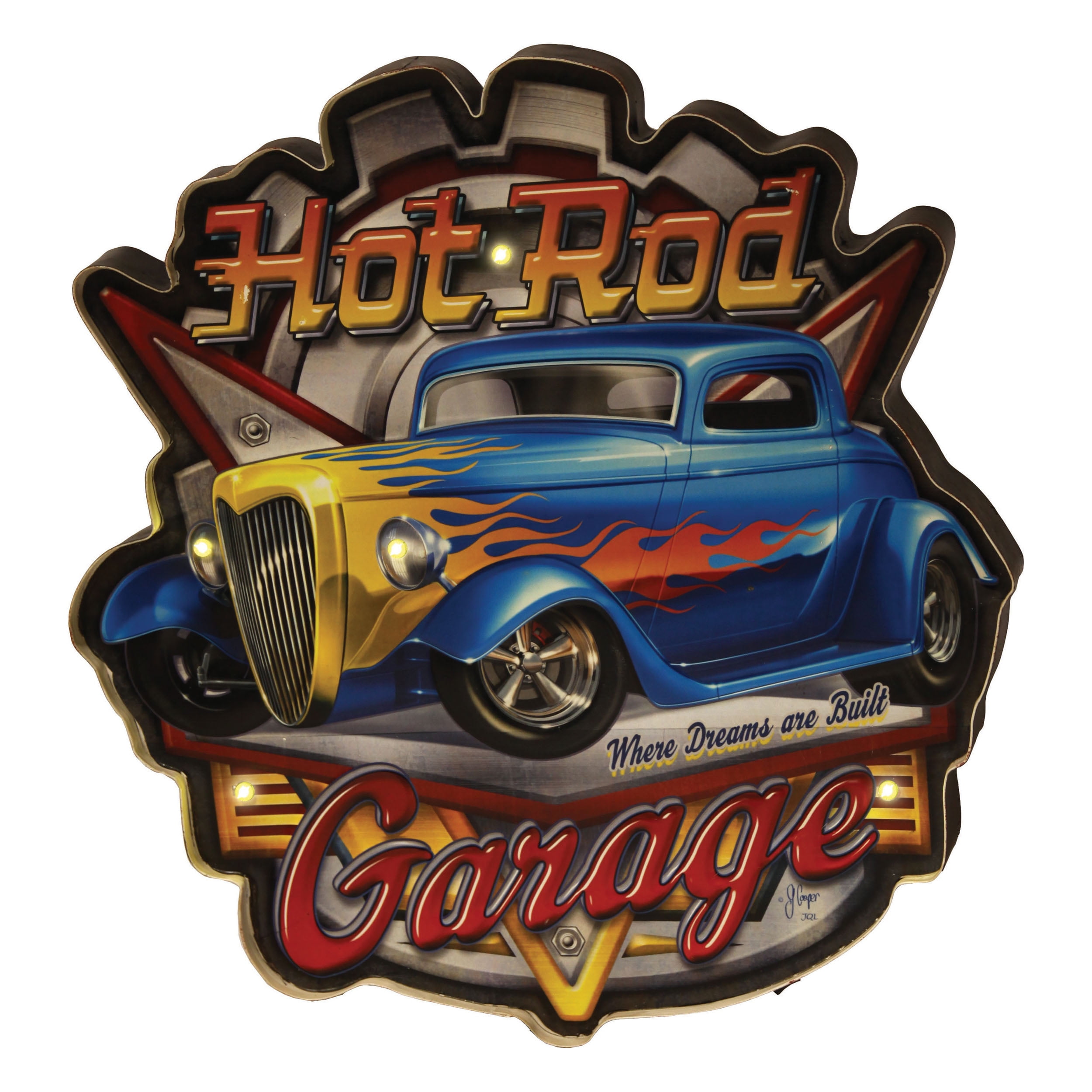 LED Bar Sign - Hot Rod Garage - Walmart.com