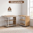 Costway 1 PCS Sofa Side Table, Mobile Night Stand with Foldable Swivel ...