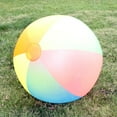 WHAMVOX Inflatable Rainbow Beach Ball Summer Funny Water Fun Play Beach ...