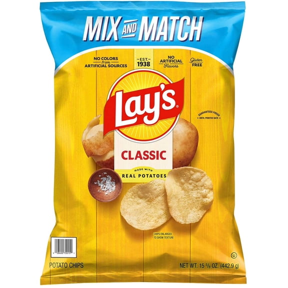 Lay's Classic Potato Chips, Perfectly Crispy & America's Favorite Snack ...