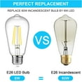 LED Edison Bulbs 6W, Equivt 60W, High Brightness Cool White 4000K, 700 ...
