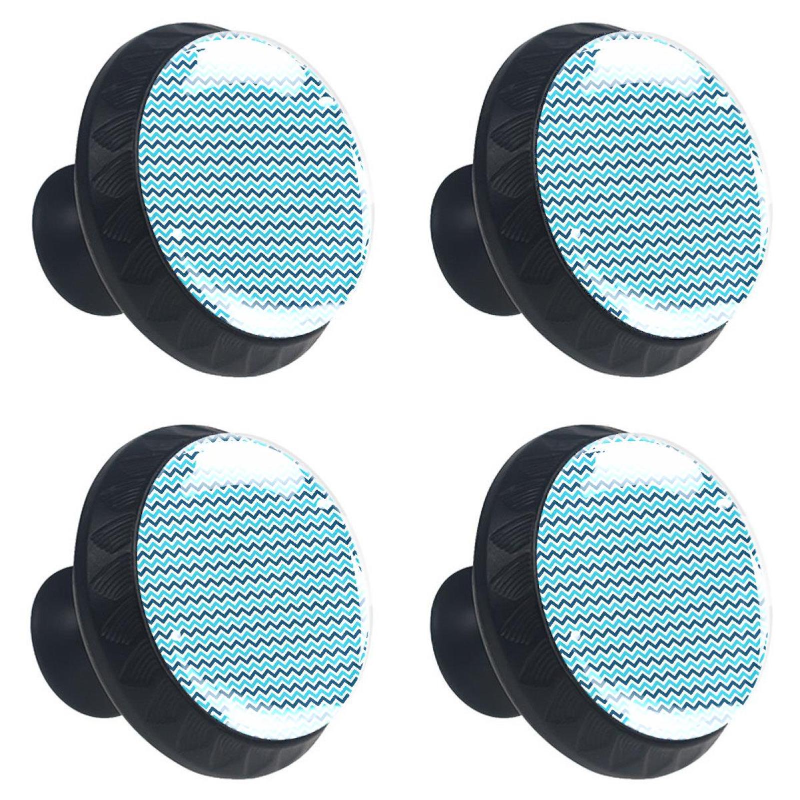 4 Pcs Nautical Stripe Wave Knobs for Kitchen Cabinet Cupboard Dresser Bookcase Drawer Pulls ...