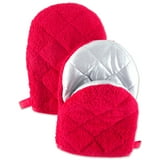 DII Red Short Oven Mitt (Set of 2), 7.5x5.5", 100% Cotton - Walmart.com