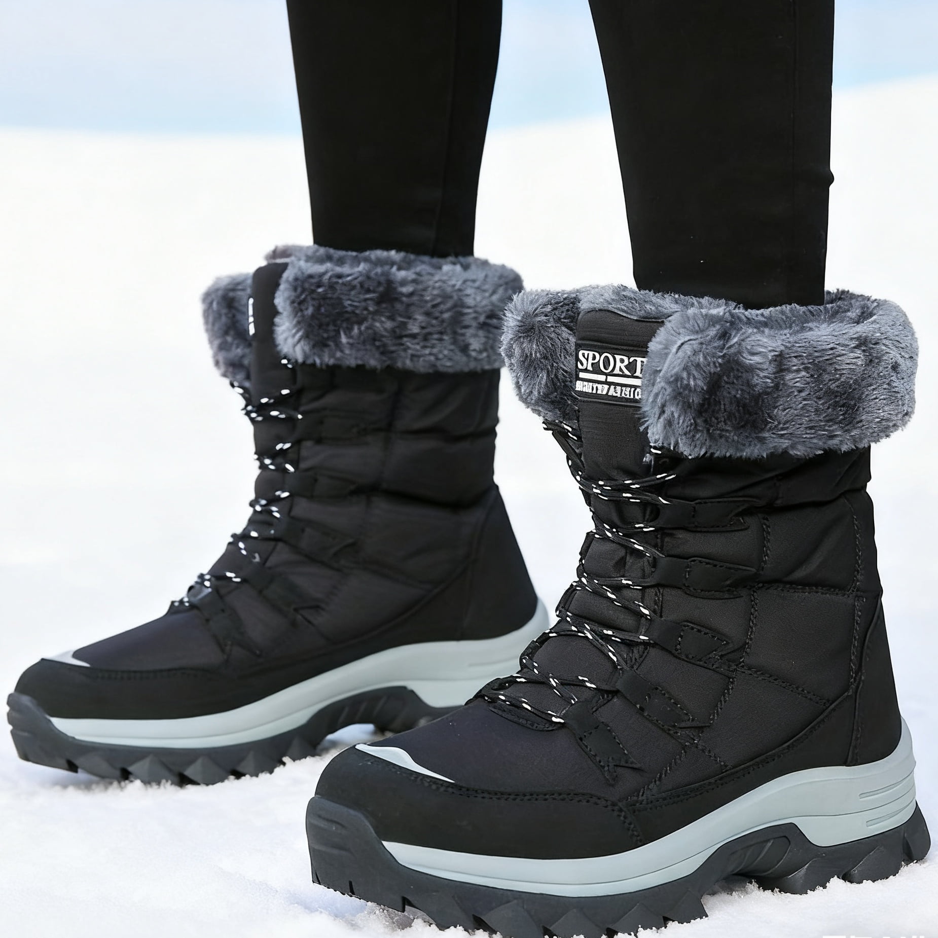 Click here for Sosenfer Women Snow Boots Waterproof Winter Snow B... prices