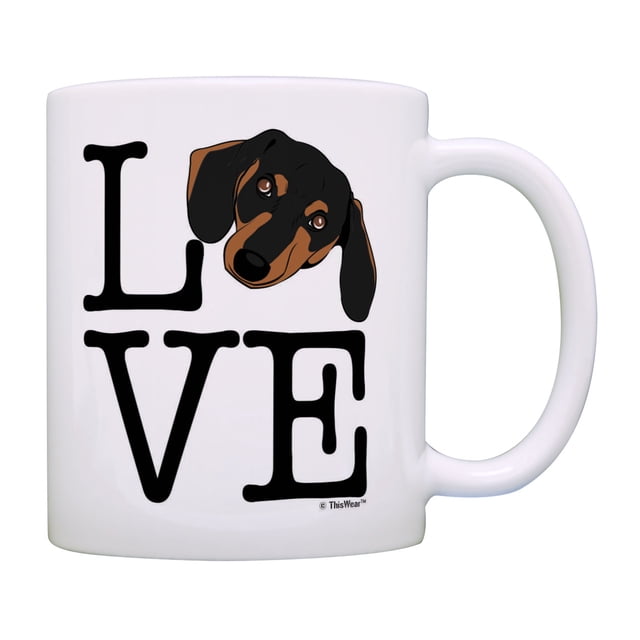 ThisWear Weiner Dog Mug Love Dachshund Gifts Dog Coffee Cup Dachshund ...