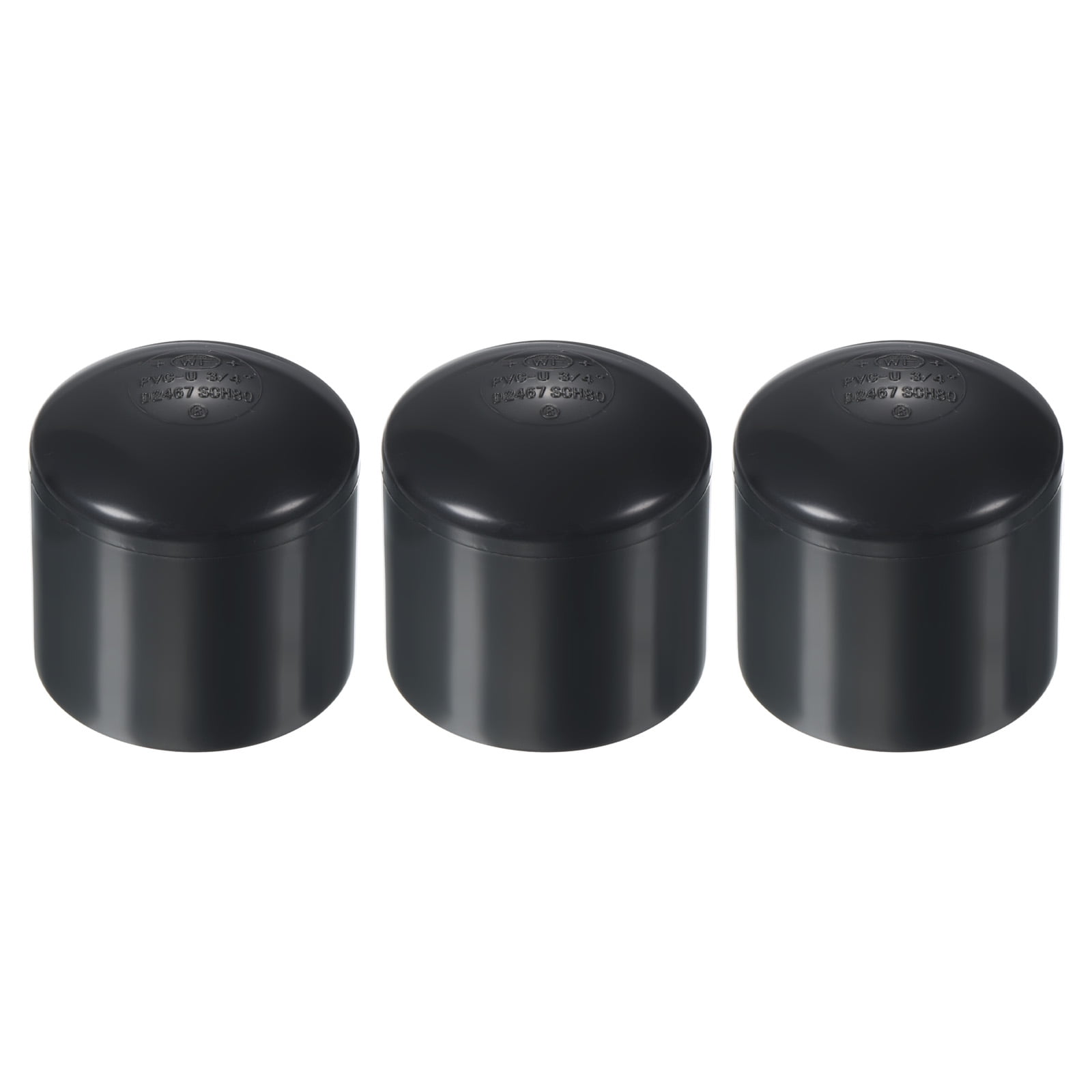 Uxcell 3/4" UPVC Pipe End Cap Fitting, 3 Pack Plug Socket Adapter ...