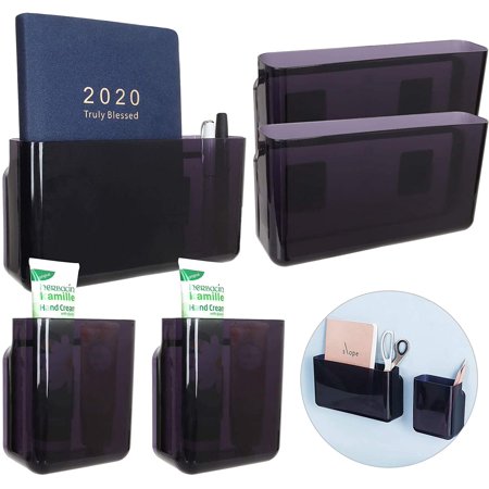 5 PCS Single Pocket Wall Mount Storage Organizer Bin Hanging Wall File ...