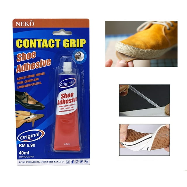 40 ml Shoe Glue Adhesive for Leather Vinyl Rubber Cork Canvas Contact ...