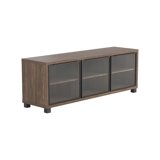 3-door TV Console Aged Walnut - Walmart.com