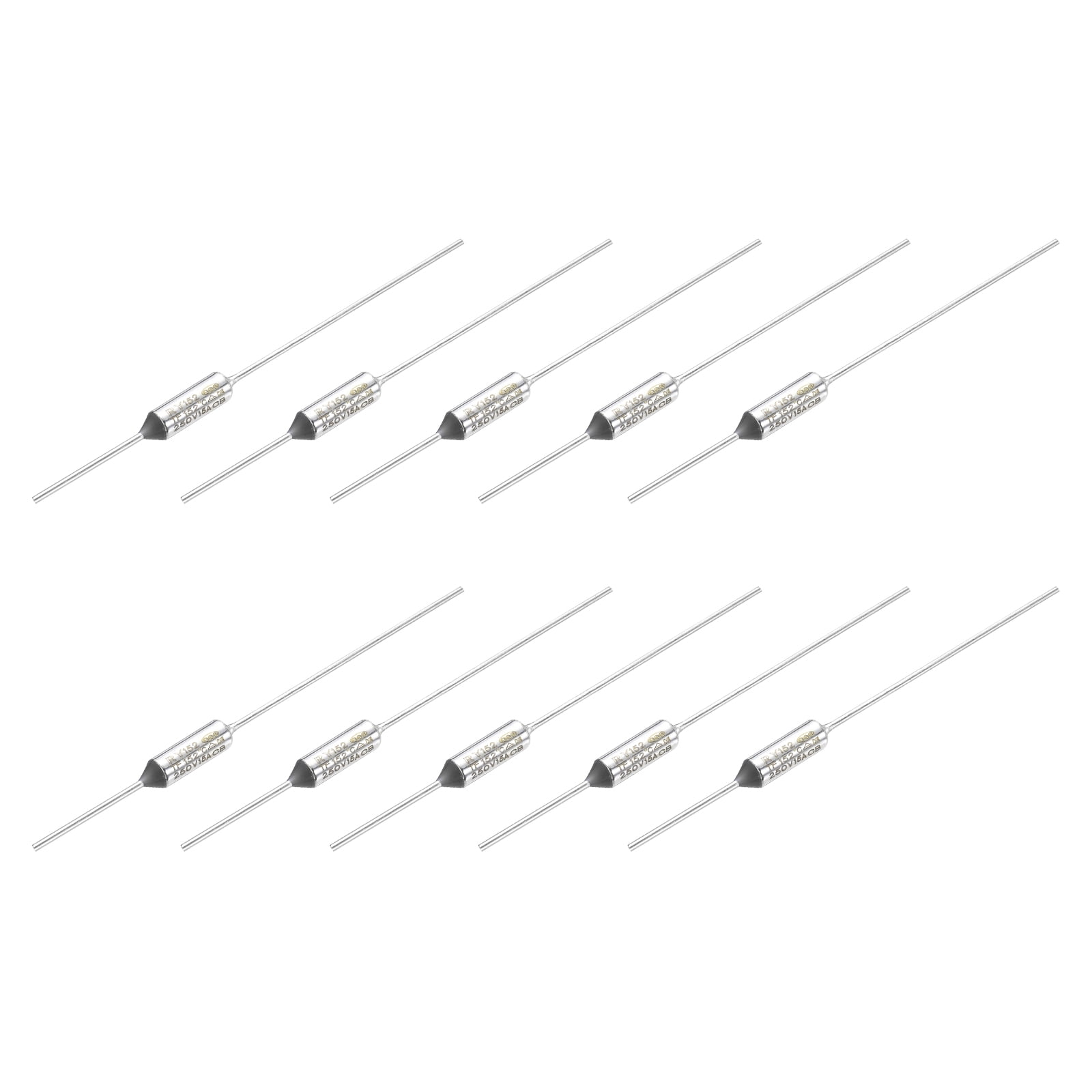 10 Pcs Metal Temperature Thermal Fuse RY152 152 °C 305.6 °F 15A 250V ...