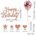 Star and Heart Cake Topper, Happy Birthday Toppers set, with Confetti ...