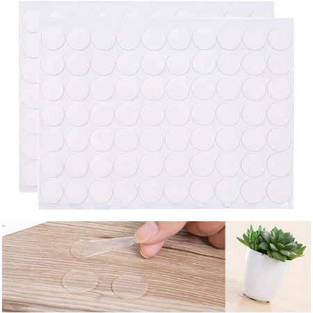 HEIBIN 140 Pcs Double Sided Acrylic Round Traceless Adhesive Pads ...