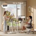 GUNAITO 47.2" Electric Standing Desk with 3-Drawer Cabinet, Adjustable ...
