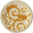 Rachael Ray Dinnerware Gold Scroll 4-Piece Salad Plate Set Almond Cream ...