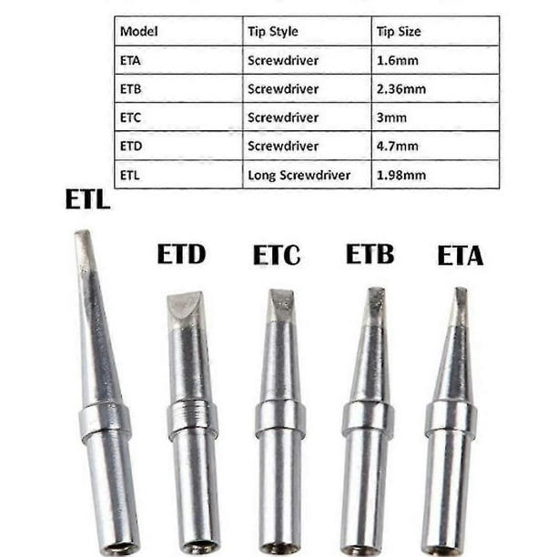 -10pcs Weller Et Series Soldering Iron Tips Pure Copper Eta Etb Etd Ets ...