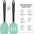 2 Pack Silicone Spatula Set, Heat Resistant, BPA Free Kitchen Utensils ...