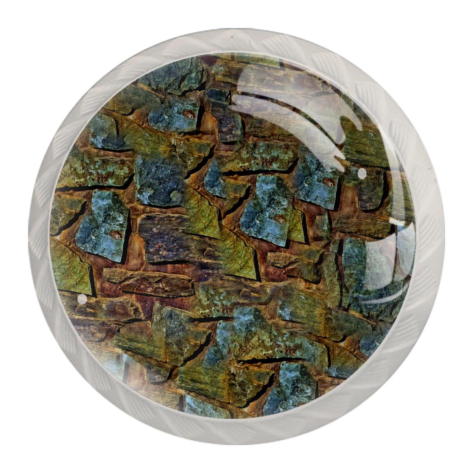 4 Pcs Abstract Texture Knobs for Kitchen Cabinet Cupboard Dresser ...