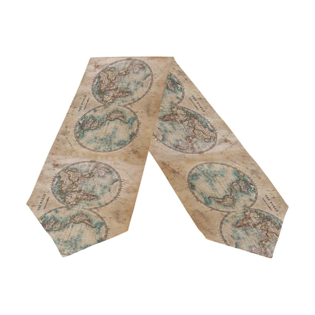 POPCreation Vintage Retro World Map Table Runner 13x70 Inches ...