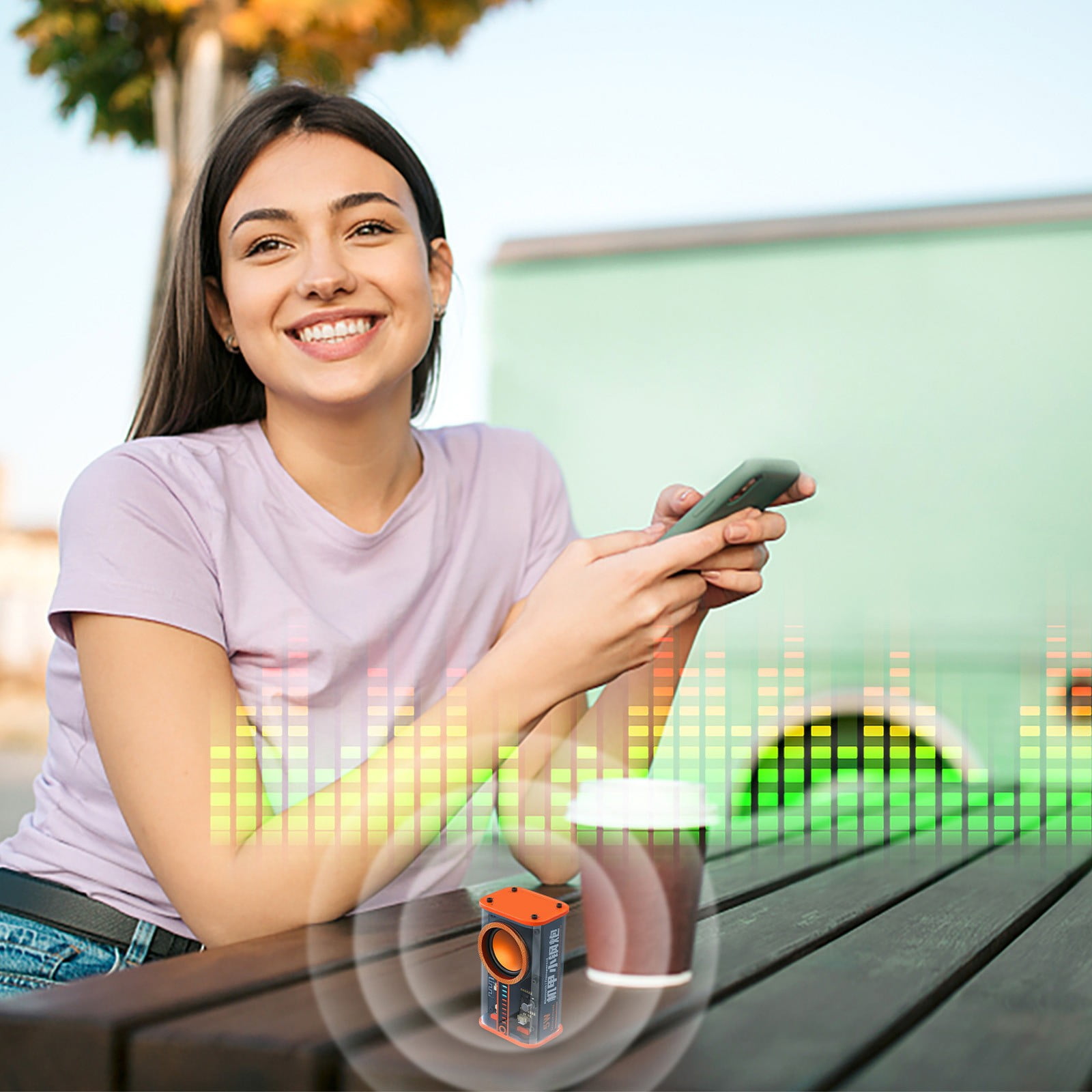 ¡Oferta por Tiempo Limitado!, Altavoz Bluetooth Mecha transparente con subwoofer de luz y sonido ...