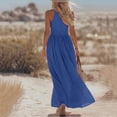 ClodeEU Women's Halter Neck Sleeveless Tunic Maxi Dress,Casual Flowy A ...