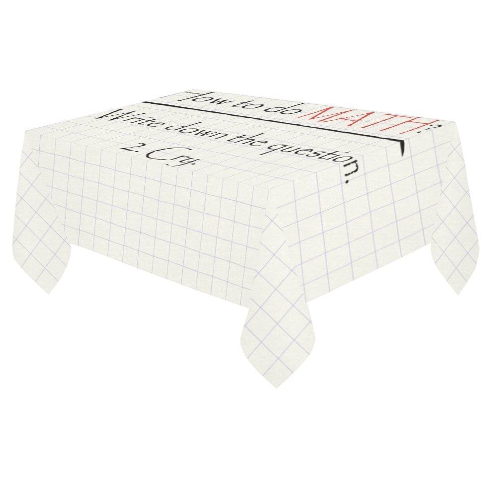 MYPOP Tablecloth Cover Funny Educational Inscription Home Decor 60x84 ...