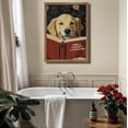 Affixzi Whimsical Golden Retriever Dog Reading Book Art Print - Funny ...