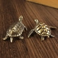 Pure Copper Turtle Statue Vintage Brass Tortoise Figurines Desktop Feng ...