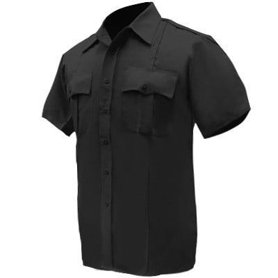 First Class Polycotton Short Sleeve Uniform Shirt - Black - S - Walmart.com