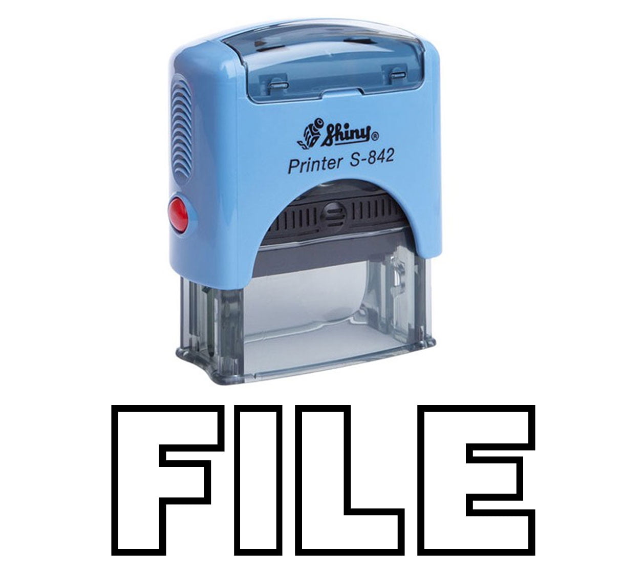 FILE Self Inking Rubber Stamp Office Stationary Custom Shiny Stamp ...