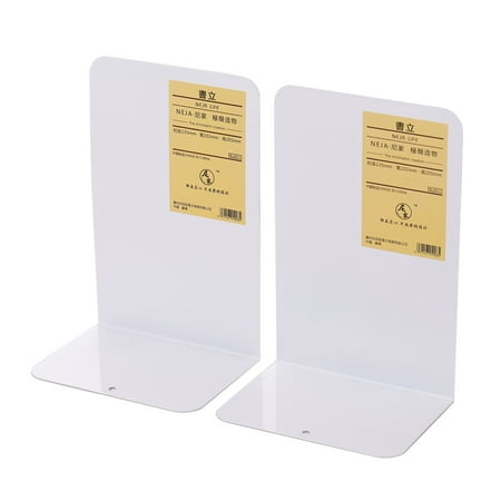 L-shaped Metal Bookends Heavy Duty Book Ends Book Holder Stand Desk ...