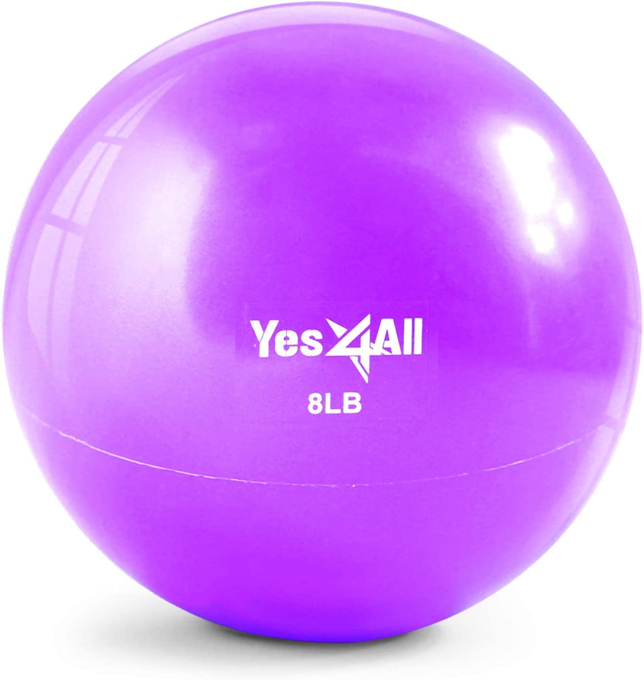 Yes4All 8lbs Soft Weighted Toning Ball Purple - Walmart.com