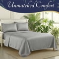 3/4-Piece Bamboo Fiber Bedding Set, 20-inch Extra Deep Pocket Fitted ...