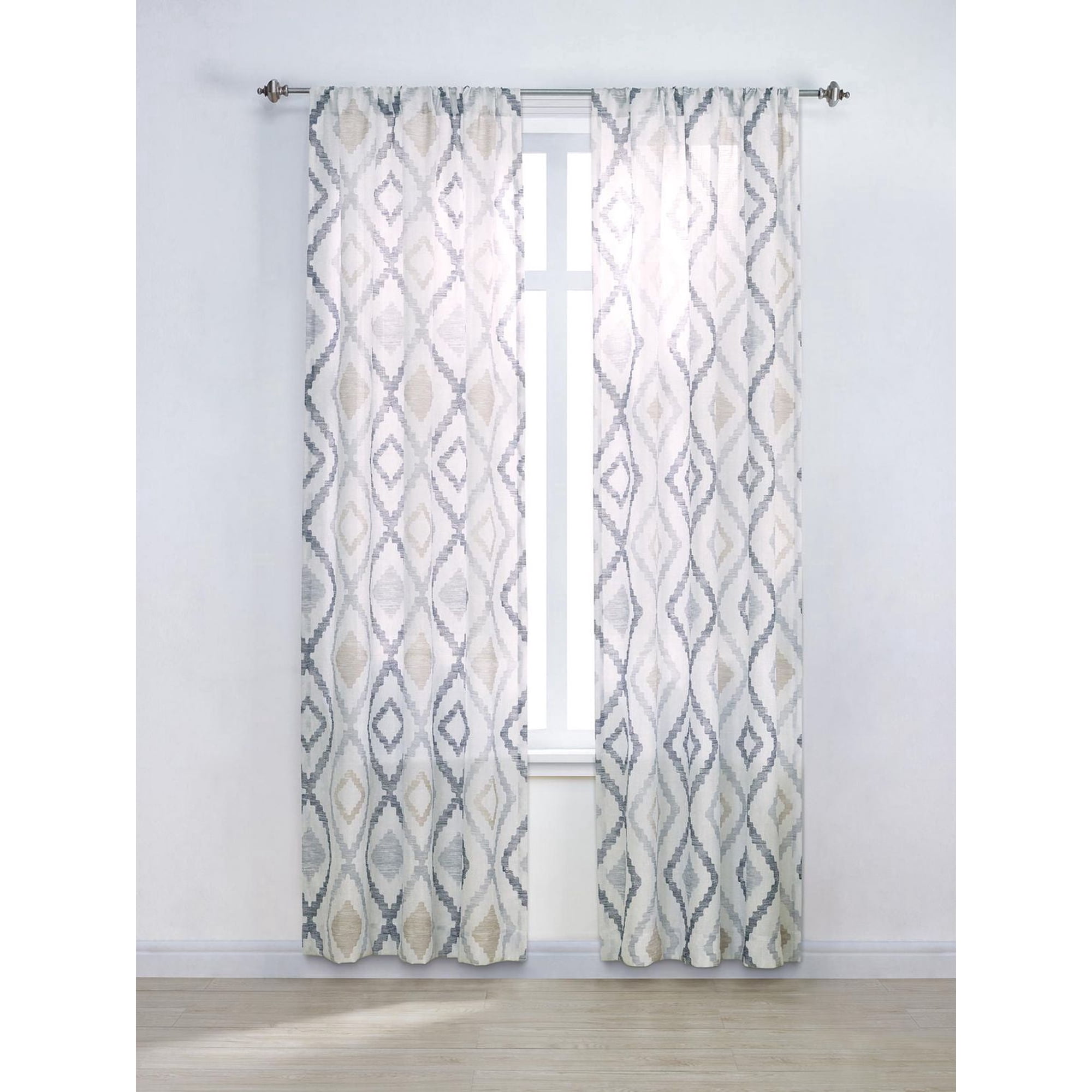 Click here for Mainstays Tille 84 Printed Rod Pocket Window Curta... prices