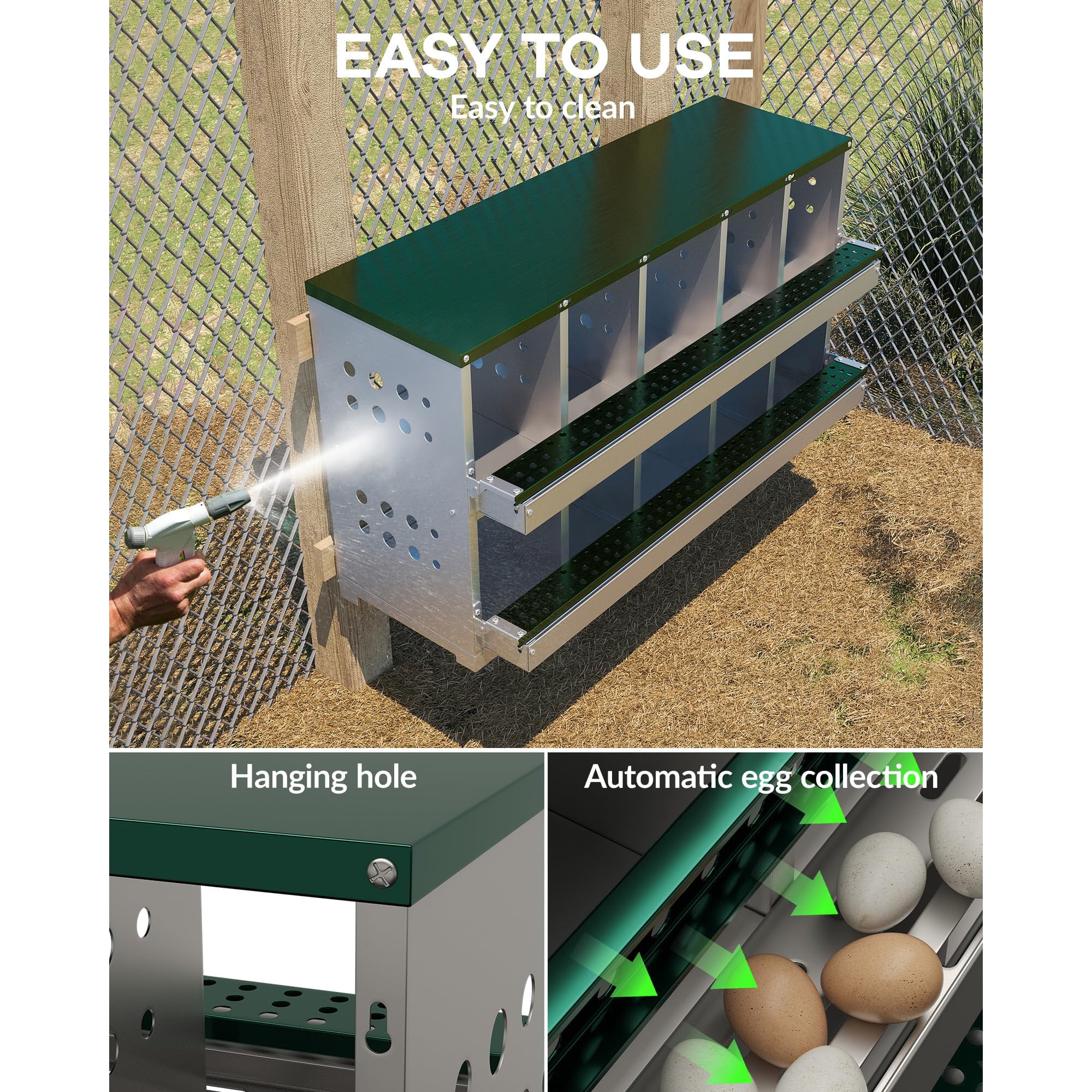 Click here for Beesclover Chicken Laying Box - 10 Compartment Rol... prices