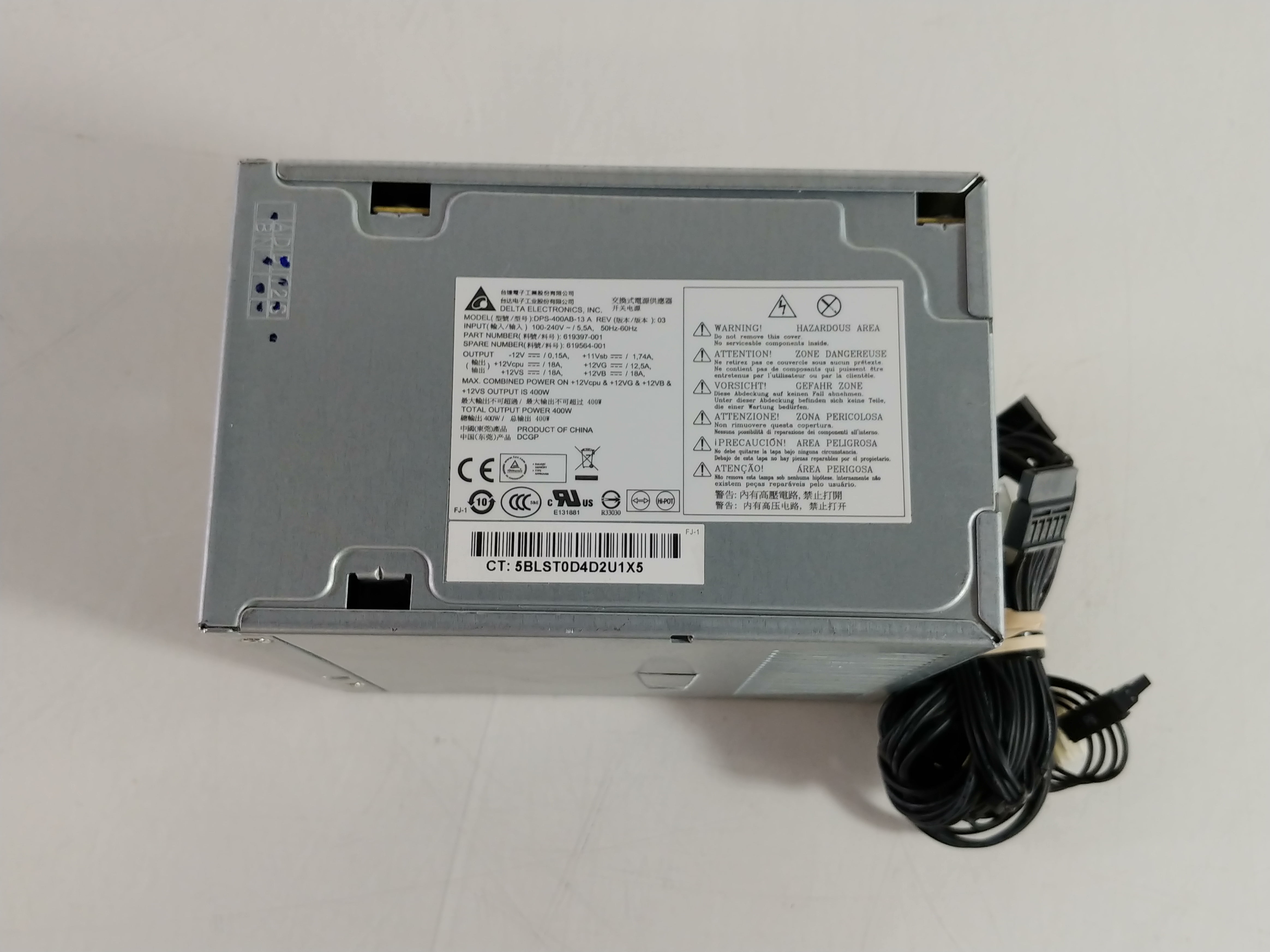 Used HP 619397-001 Z210/Z220 Workstation 400W 18 Pin Power Supply ...
