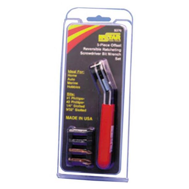 Kastar Hand Tools KH5370 Offset Ratcheting Screwdriver Bit Wrench Set ...