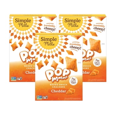 Simple Mills Cheddar Pop Mmms, Gluten-Free Baked Snack Crackers, 4 oz ...
