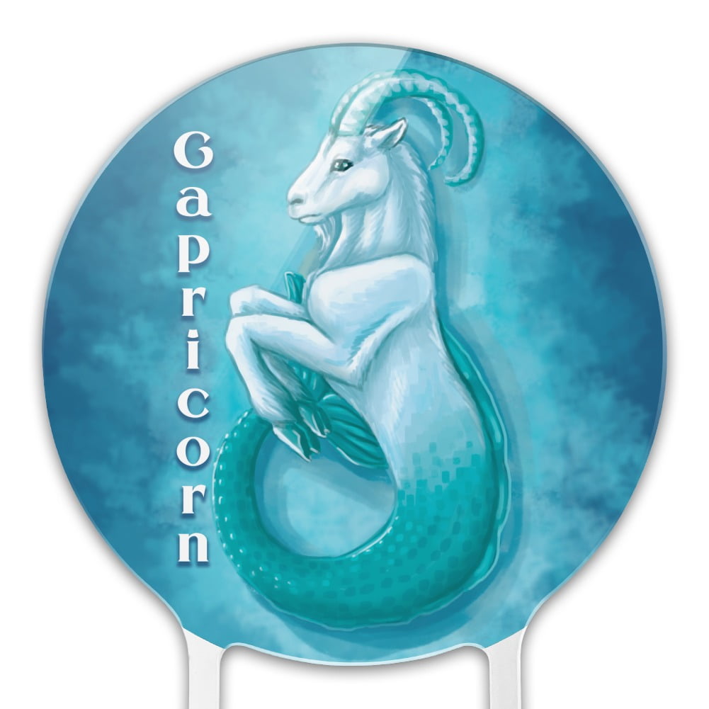 Buy Acrylic Capricorn Fish-Goat Zodiac Horoscope Cake Topper Party ...